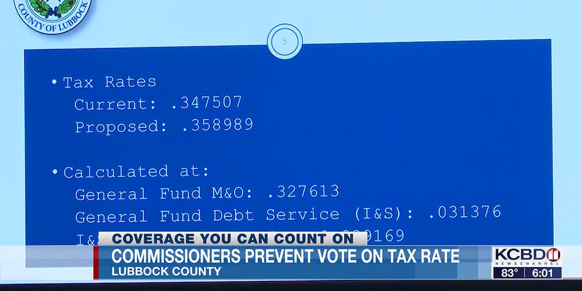 Commissioners prevent vote on Lubbock County tax rate Commissioners prevent vote on Lubbock County tax rate